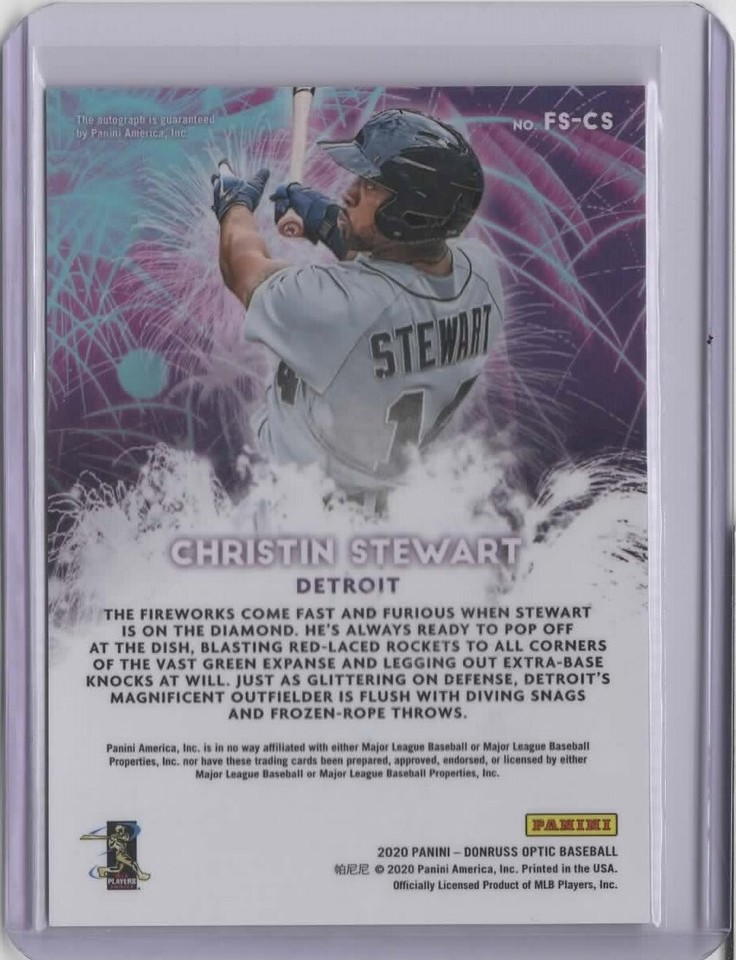 2020 Donruss Optic Fireworks Signatures #38 Christin Stewart | eBay