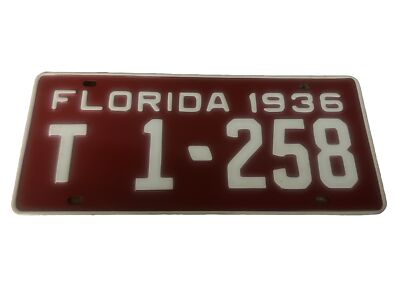 VINTAGE 1936 FLORIDA LICENSE PLATE- RESTORED. | eBay