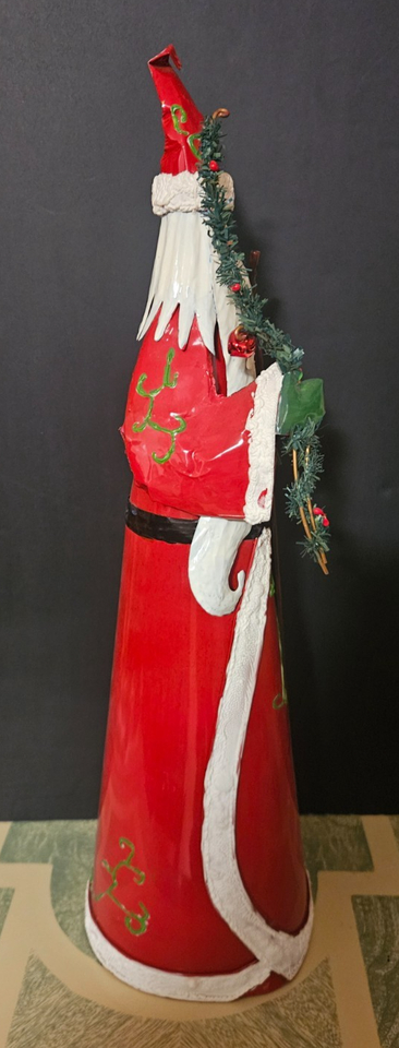 Large Metal Santa Figure, with tree and staff. 24" tall | eBay