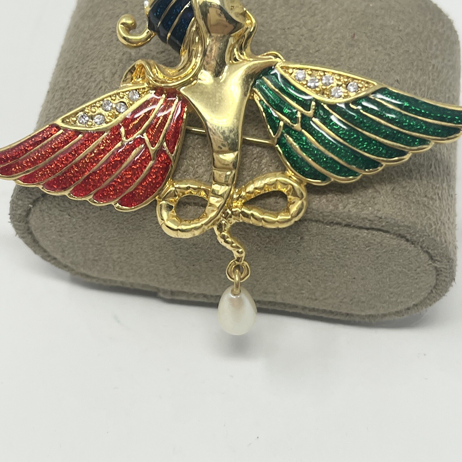 VTG Egyptian Revival Winged Serpent Snake God Pharro … - Gem