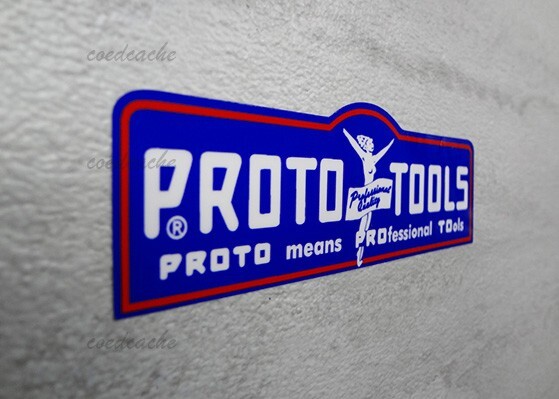 Proto Tools decal Blue Flying Lady graphic Sticker Toolbox restoration ...