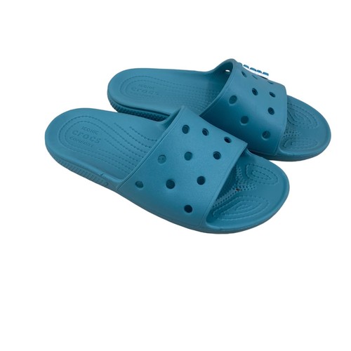 Crocs Unisex Slides Sandals Turquoise M-7 W-9 Slipon Casual Beach ...