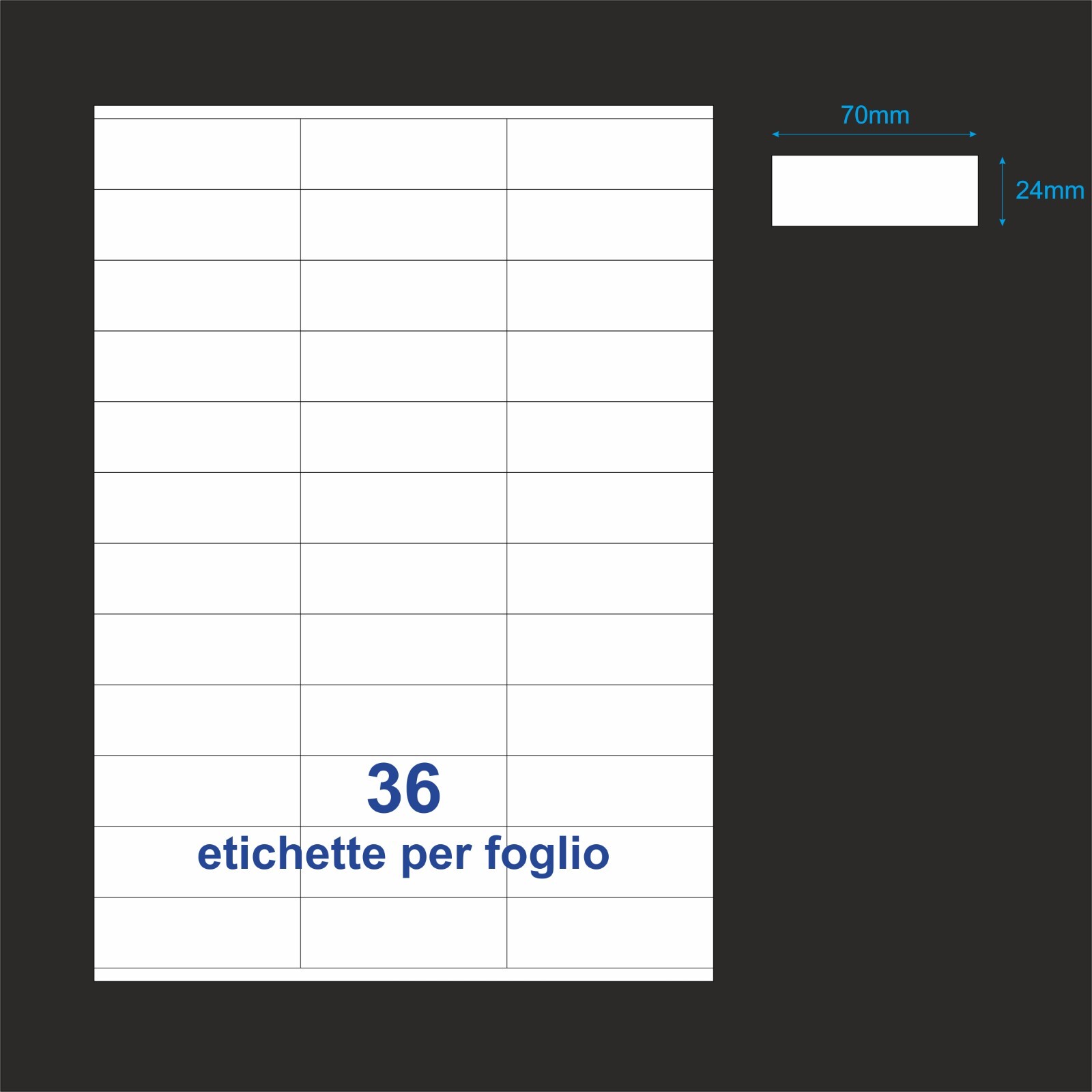 Etichette autoadesive formato A4 scatola 100 fogli vari formati ...