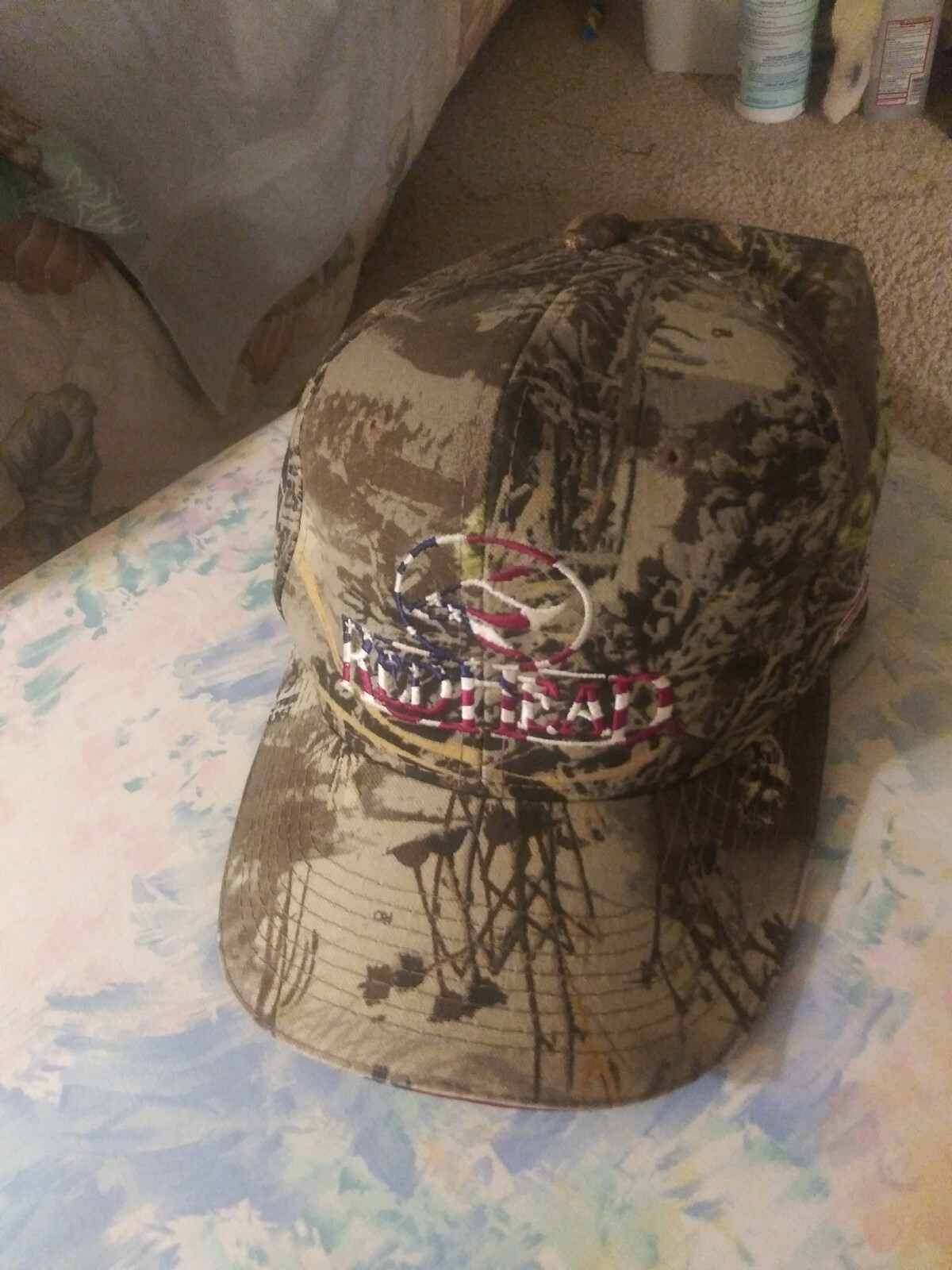 RED HEAD Camouflage Camo Hunting Outdoors Adjustable Hat Cap Flag Red ...