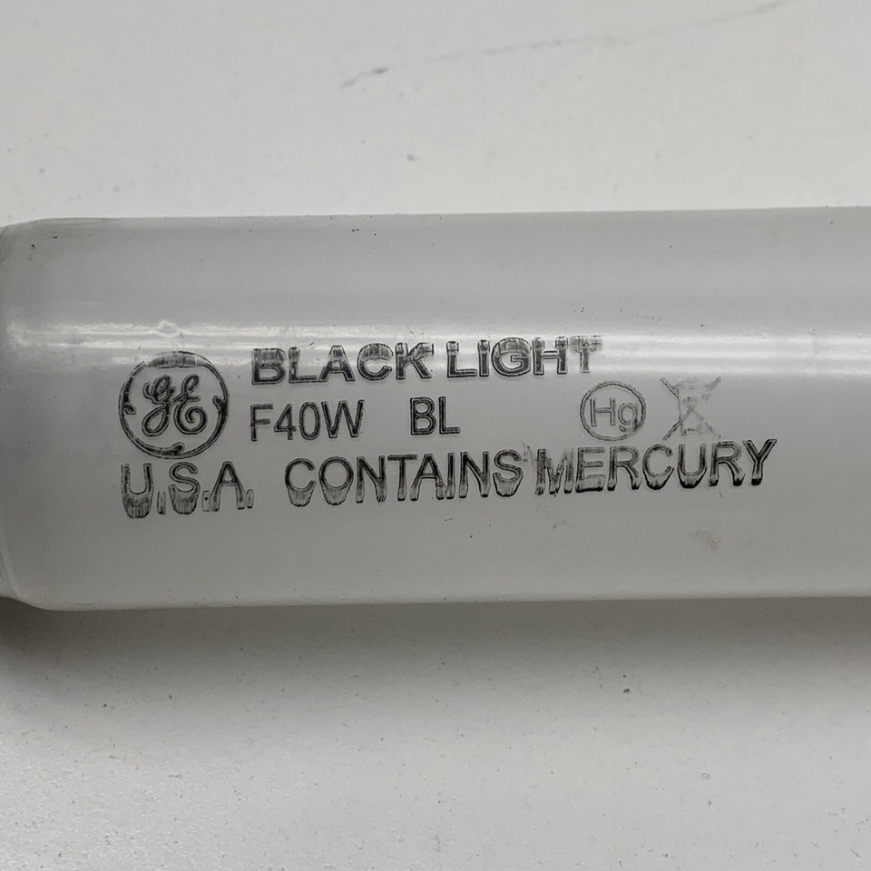 GE F40W BL Fluorescent Shatter Resistant Blacklight Lamp Light Bulb 48 ...