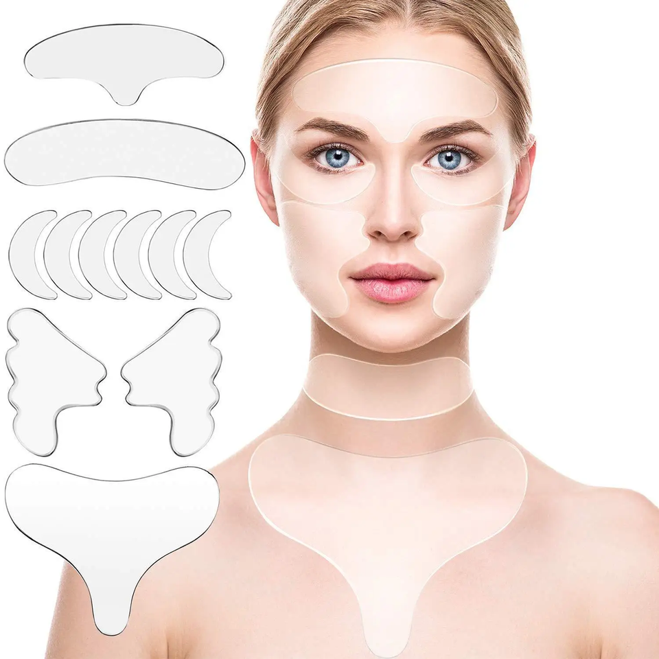Reusable anti Wrinkle Eye Chin Forehead Skin Care Pads 100% Medical ...