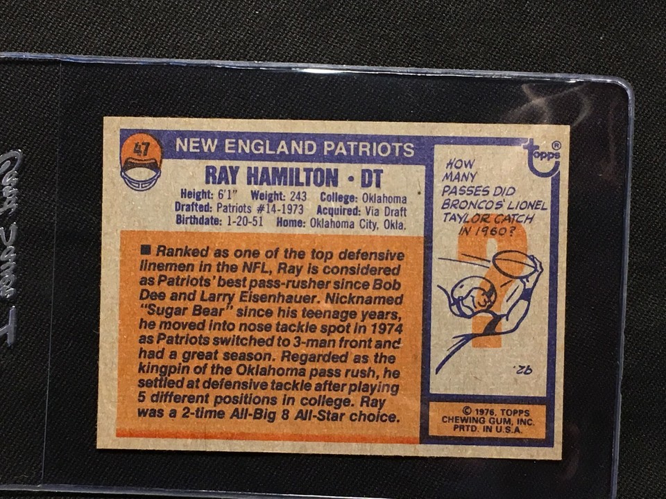 1976 Topps Football Pack Fresh Hi Grade Est NM-MT to Mt #47 Ray ...