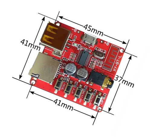Bluetooth 4.1 Audio Decoder MP3 Player Board 3.7V-5V Micro USB SD Card ...