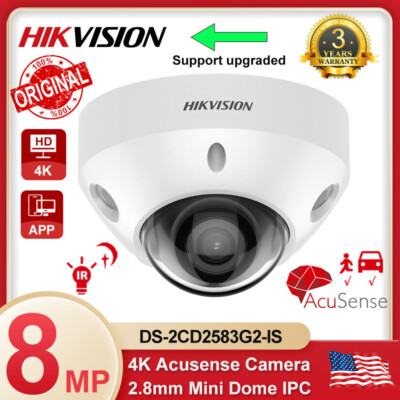 Hik 8MP 4K Mini Dome Camera AcuSense DS-2CD2583G2-IS MIC Audio ...