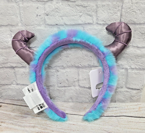 Disney Sully Monster's Inc. Headband Purple Satin Horns Ears Furry ...