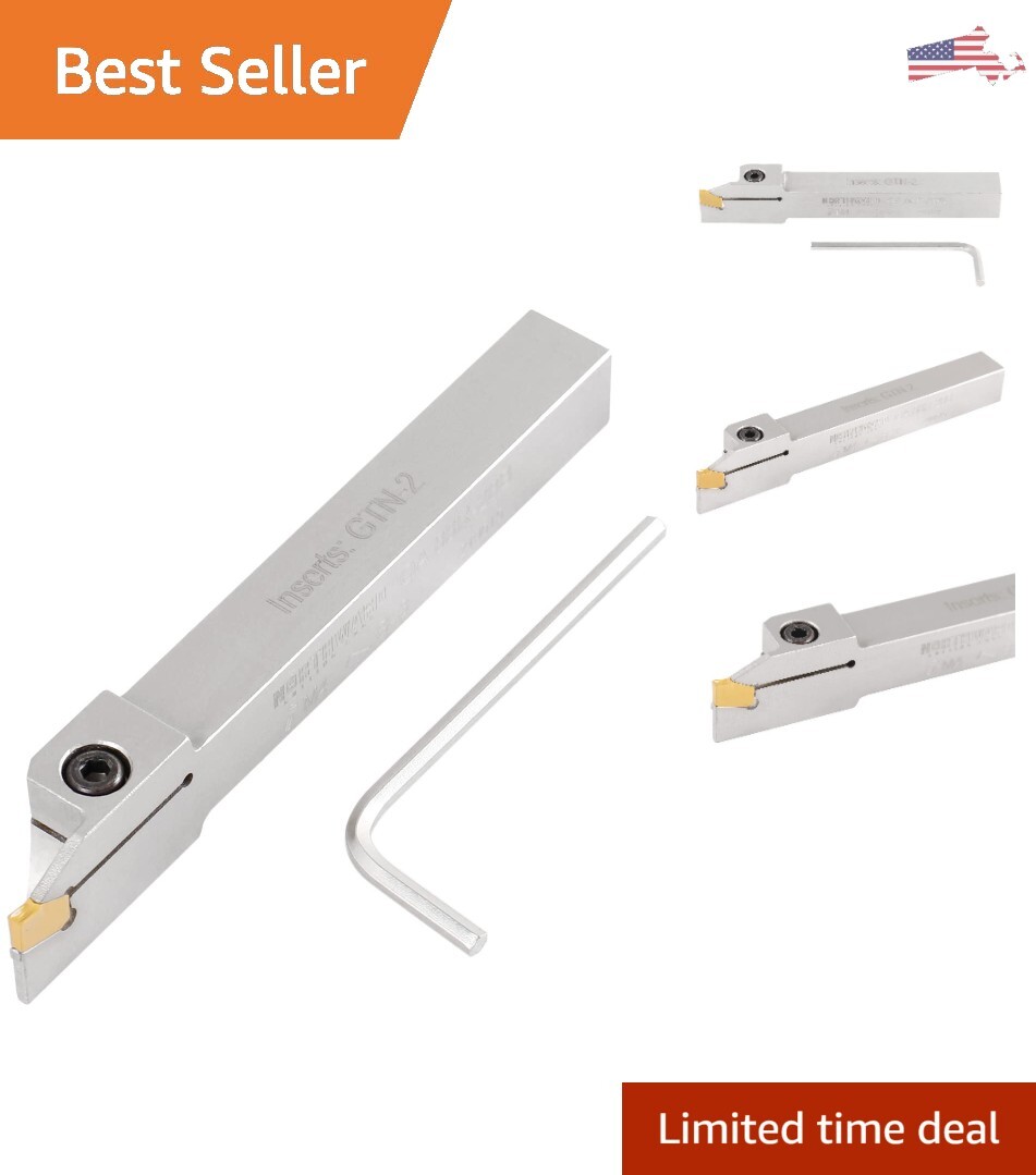 Heavy-Duty Precision Indexable Grooving/Cut-Off Holder - 1/2" x 1/2 ...