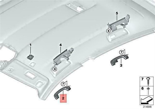 OEM BMW ALPINA HYBRID 7L B7 B7L B7LX B7X F01 GRAB HANDLE FRONT ...