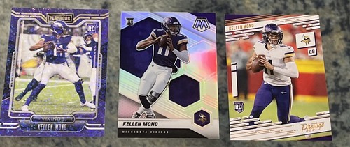 KELLEN MOND RC lot (3)- Mosaic Prizm , Playbook Sparkle SSP+ Minnesota ...