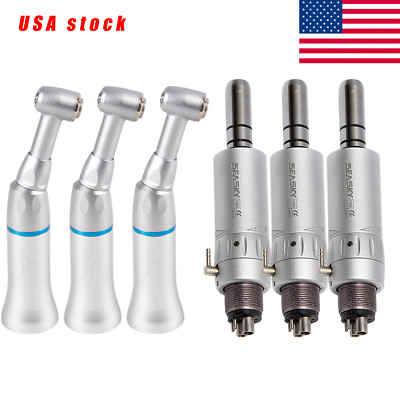3X Dental Slow Speed handpiece Contra Angle hand piece + 4hole E-Type ...