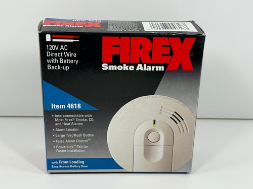 FireX Smoke Alarm 4618 120v AC with Battery Back Up | eBay