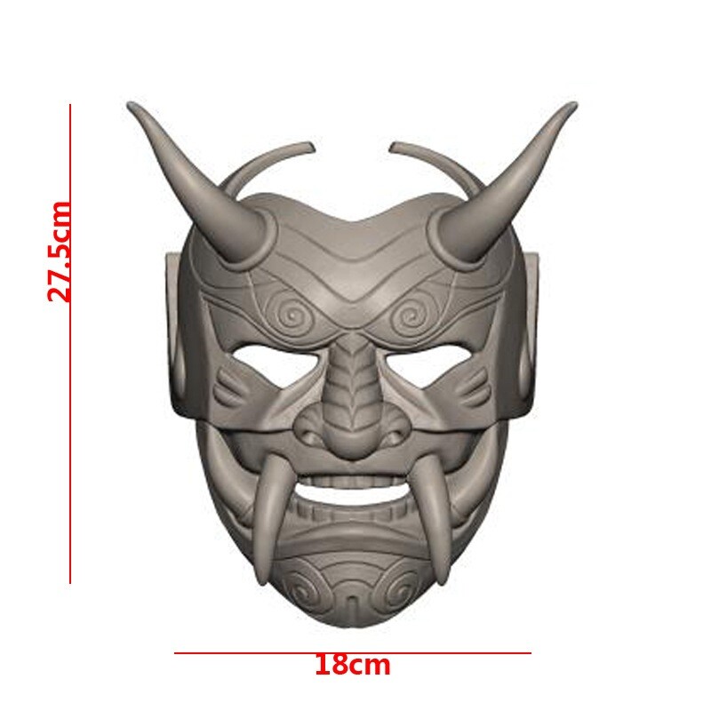 Japanese Scary Monster Kabuki Samurai Latex Mask Hannya Oni Noh ...