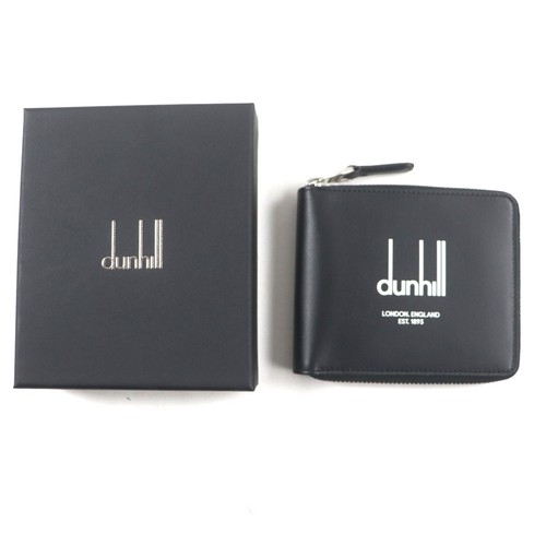Dunhill Men's Wallet Unused Legacy Round Zip Compact Leather Bi-Fold ...