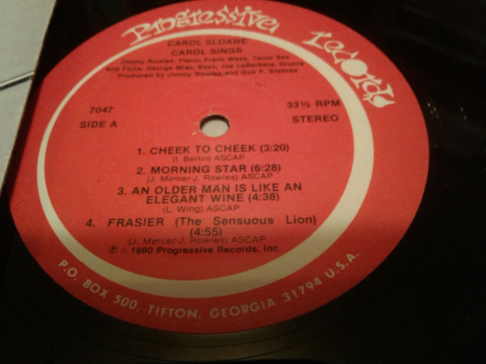 CAROL SLOANE Sings LP 1978 Progressive 7047 NM Mint Vocal Jazz George ...