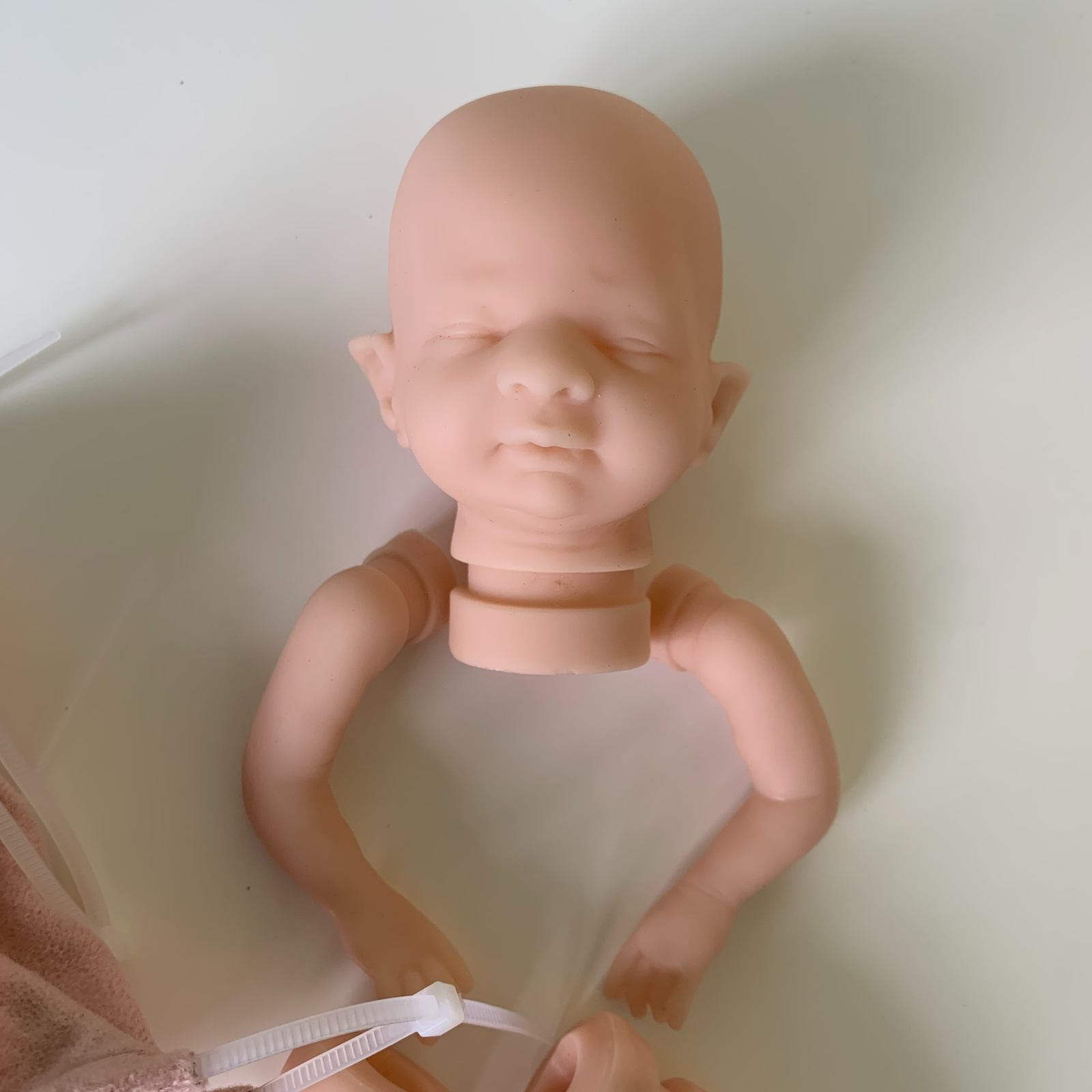Reborn Baby Doll Kit Unpainted DIY Mold (Head+Limbs+Cloth Body) 8inch ...