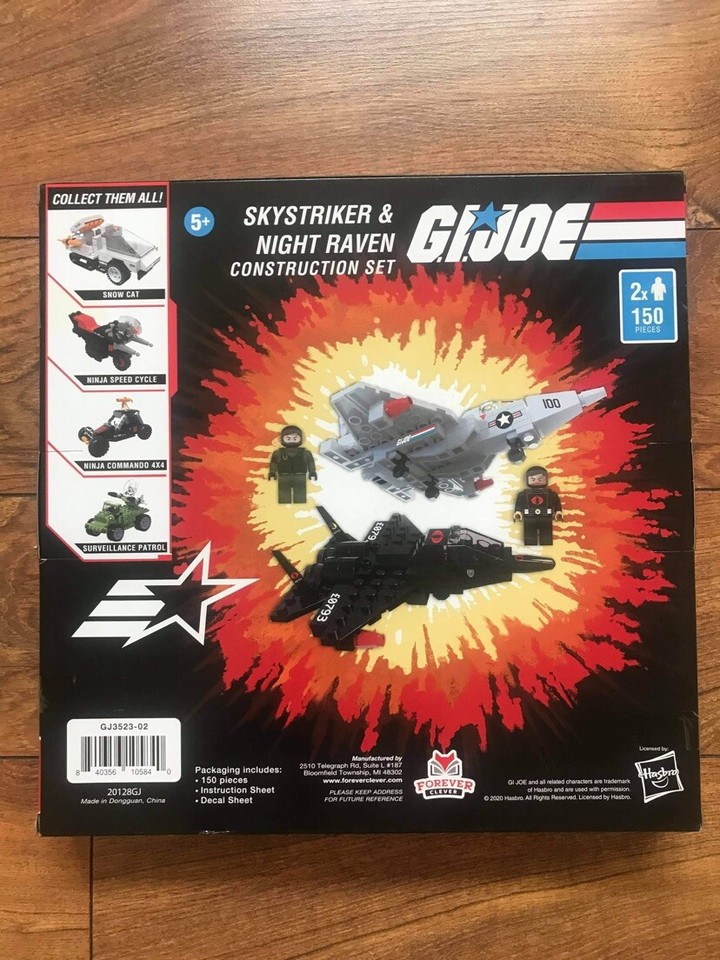 NEW Hasbro GI Joe Construction Sets SkyStriker & Night Raven 150pcs | eBay