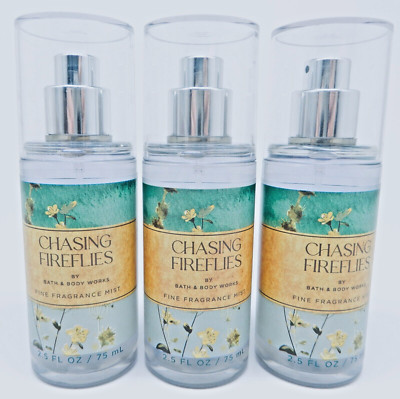 3 BATH & BODY WORKS CHASING FIREFLIES FINE FRAGRANCE BODY MIST SPRAY 2. ...