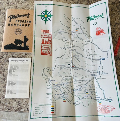 Philmont Scout Ranch c1958 Program Handbook w/map And wildlife Guide 72 ...