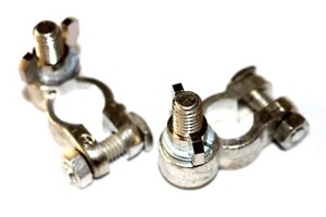 2 X Heavy Duty Battery Terminals Stud & Wingnut 10mm Stud Nut QTY 1 Pos ...