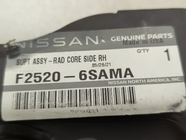 New OEM RH Radiator Support Side Panel 2022-2024 Nissan Infiniti F2520 ...
