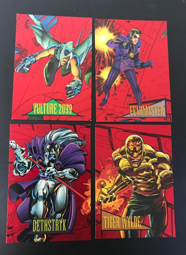 1993 SKYBOX MARVEL UNIVERSE SERIES IV RED FOIL LOT 4 VULTURE 2099 ...