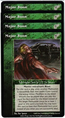 Major Boon x4 Kindred Most Wanted V:TES VTES Vampire CCG | eBay