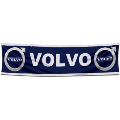 Banner Volvo Garage Shop Flag Large Wall PVC Decor Work 150 Cm logo ...