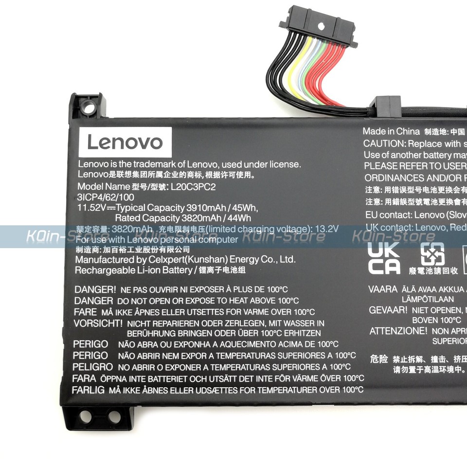Genuine L20M3PC2 L20C3PC2 Battery for Lenovo IdeaPad Gaming 3 3i 15IHU6 ...