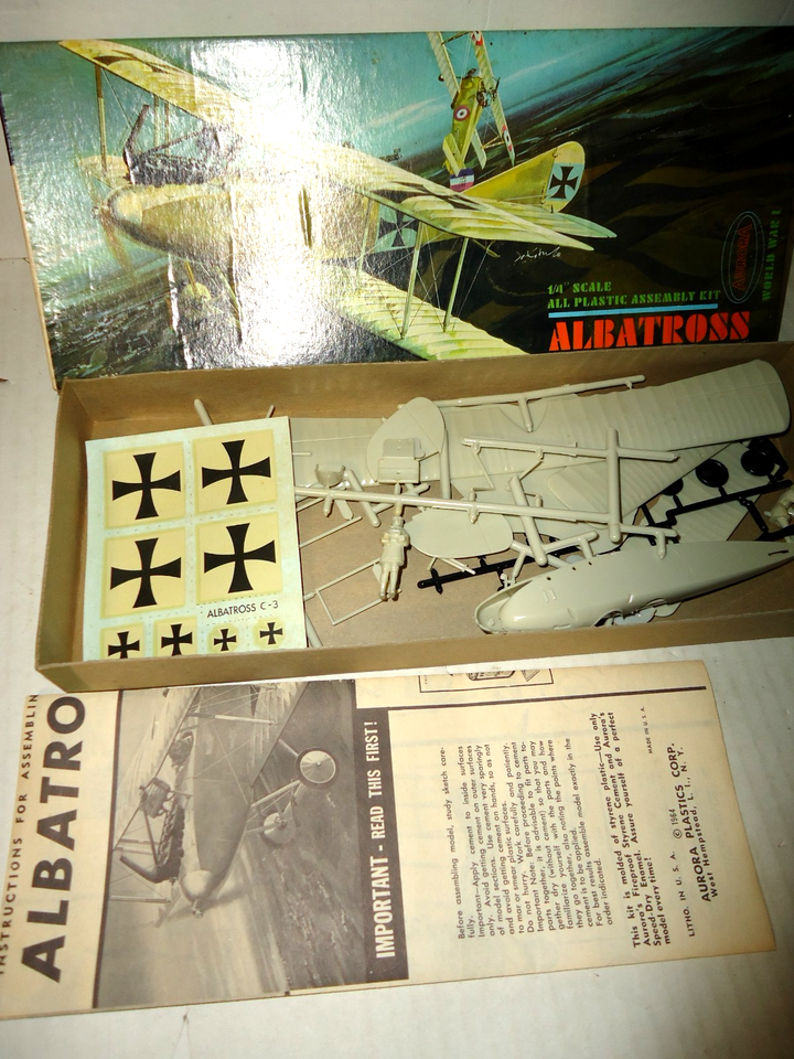 1963 Aurora Models 1/48 ALBATROSS C-3 German WWI Scout NEW! | eBay