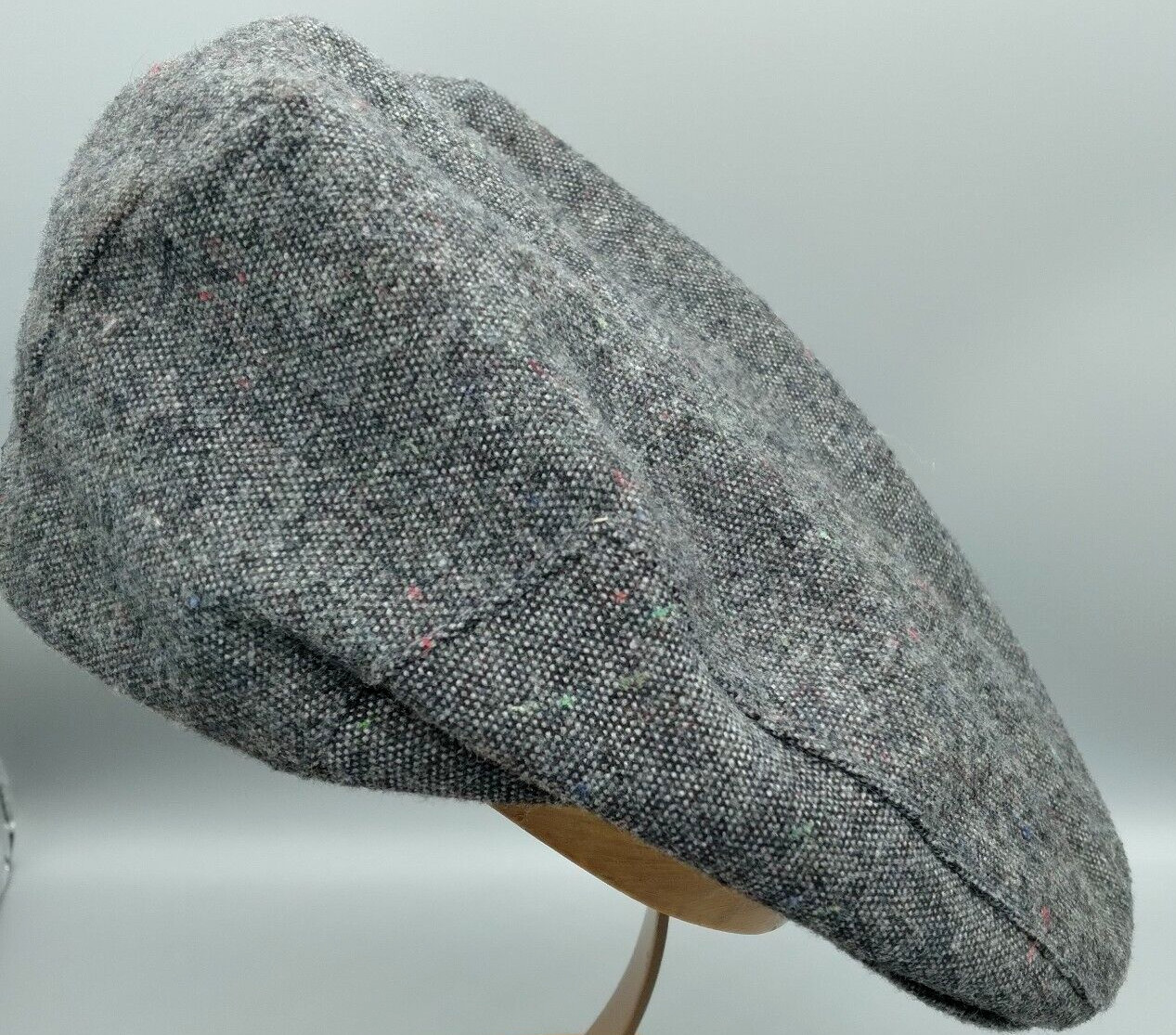 Stetson Light-Weight Gray Tweed Snap-Bill Flat Cap Si… - Gem