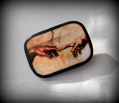 The Creation of Adam Brooch Michaelangelo Handmade Polymer Clay | eBay