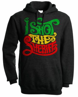 I Tiro The Sheriff Reggae Hombre Hoodie - Sudadera Bob Marley Rasta ...