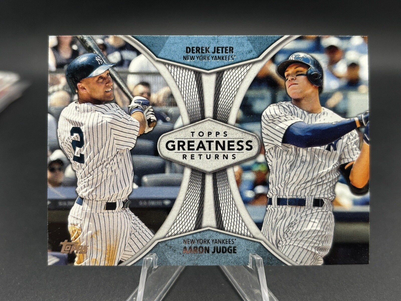 2019 Topps Greatness Returns #GR-2 Derek Jeter Aaron Judge New York ...