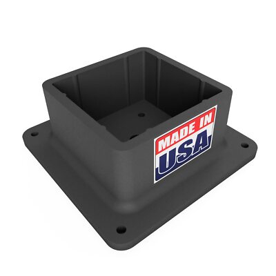 Never Rust/Stain 4x4 Post Base Bracket Anchor - Plastic Deck Post Skirt ...
