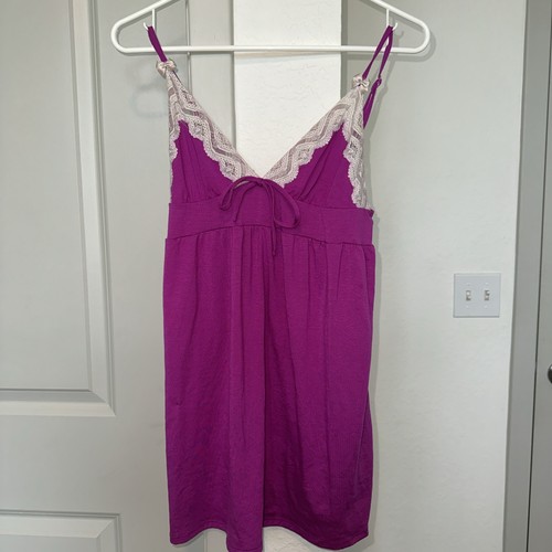 Small Pink/Purple/White Nightgown Dress, Sleepwear Lace, Fancy Womens ...