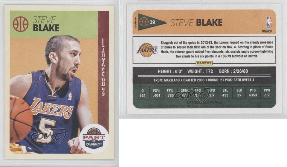 2012-13 Panini Past & Present Steve Blake #39 0o9 | eBay