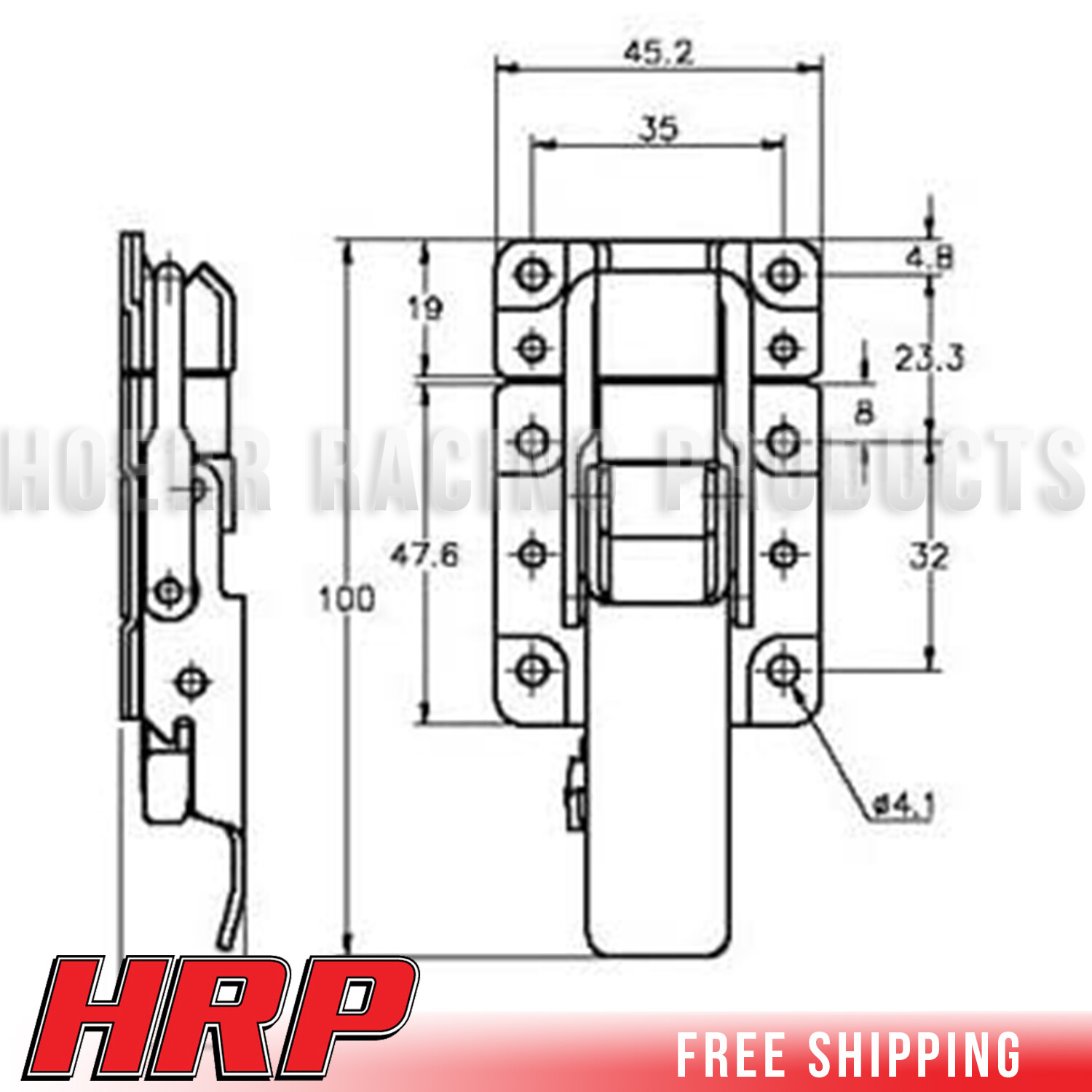 Stainless Steel Protex CatchBolt Flat Panel Body Latch (89-1069SS) | eBay