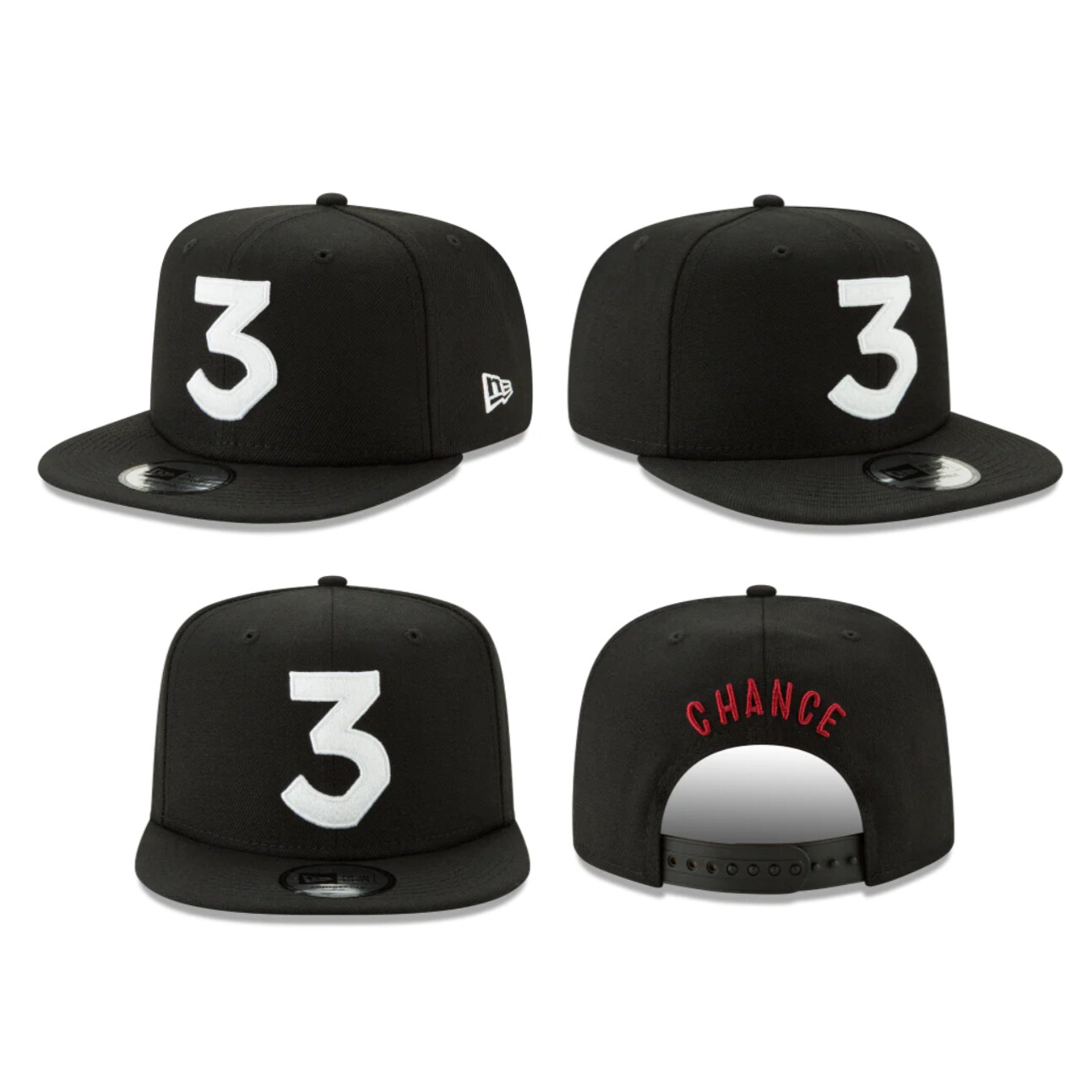 Chance The Rapper 3 Black & White Logo High Crown 9Fifty Snapback Cap ...