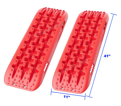 2x AUTO Recovery Traction Boards Tire Ladder 4WD Recovery Mat for 4X4 ...