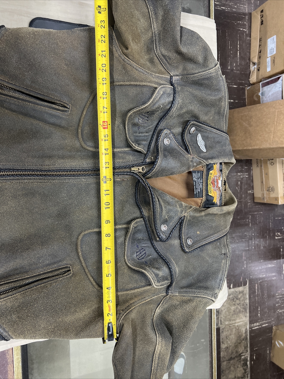 Harley Davidson Billings Jacket L mens Brown leather … - Gem