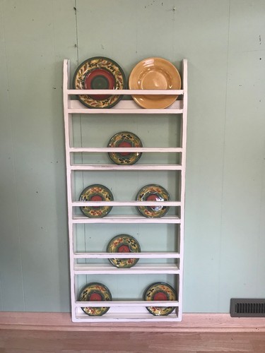 Farmhouse Plate Rack Wall Hanging, Country Rustic Plate Rack Stand | eBay