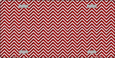 Red White Chevron Metal Novelty License Plate Tag LP2688 | eBay