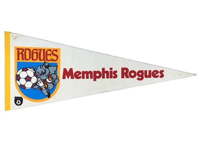 Vintage Memphis Rogues NASL Soccer Football Full Size 30" Pennant Flag ...