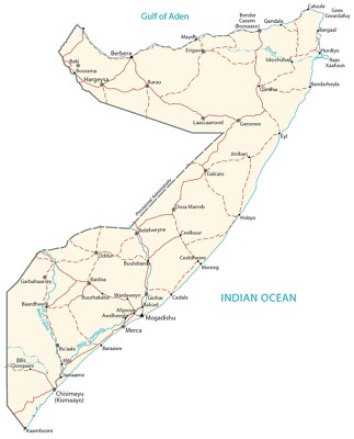Somalia City Road Map GLOSSY POSTER PICTURE PHOTO PRINT BANNER 13833 | eBay