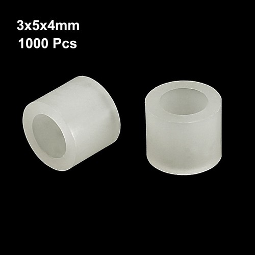 1000pc 3x5x4mm Nylon Straight Insulating Tube PCB Standoff Spacer ...