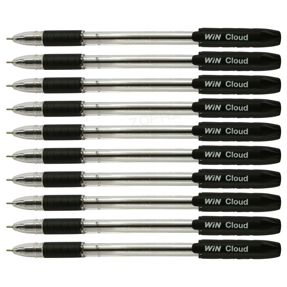 BLACK Ballpoint Pens 0.7mm Fine Point Ball Pen Smooth Writing School ...